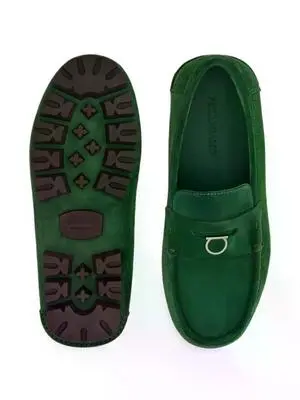 FERRAGAMO Gancini-detailing Suede Loafers