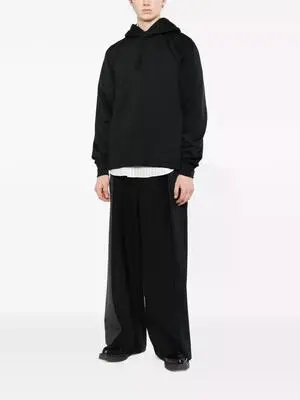 Comme Des Garçons Asymmetric-hem Hoodie - Black