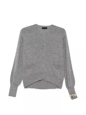 Liu Jo Button-up Wool Cardigan - Grey