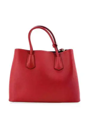 Prada Cuir Double Saffiano Leather Medium Tote Bag - Red