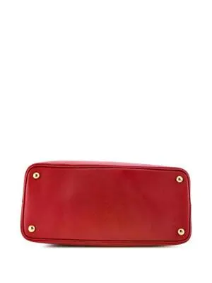 Prada Cuir Double Saffiano Leather Medium Tote Bag - Red