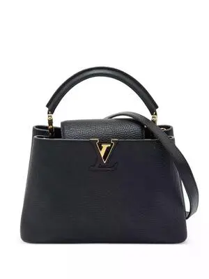 LOUIS VUITTON 2019 Bb Capucines Leather Tote Bag - Black