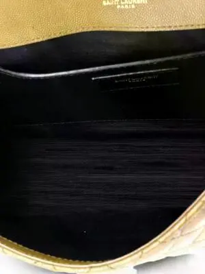 Saint Laurent Classic Monogram Envelope Satchel Mixed Matelasse Leather Medium Shoulder Bag