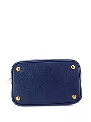 Prada Panier Saffiano Leather Medium Bucket Bag - Blue