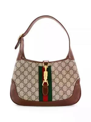 Gucci Jackie 1961 Gg Coated Canvas Small Hobo Bag - Brown