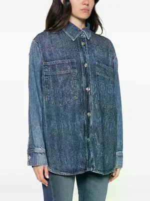 Liu Jo Rhinestone-embellished Denim Shirt