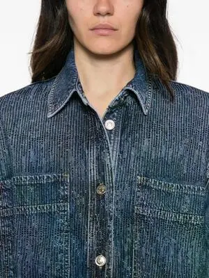 Liu Jo Rhinestone-embellished Denim Shirt