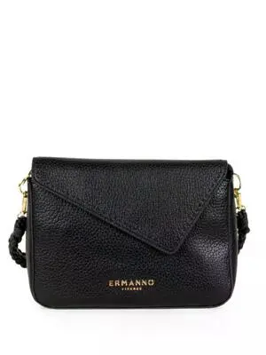 ERMANNO FIRENZE Beatrice Asymmetric-detail Shoulder Bag - Black