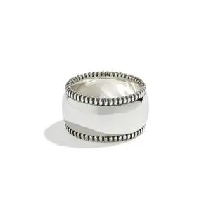 STONE FRUIT Large Disc Ring - Silver