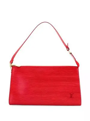 LOUIS VUITTON Pochette Accessoires Epi Leather Clutch Bag - Red