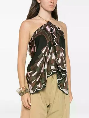 Emilio Pucci Baiadera-print Chain-link Halter Top