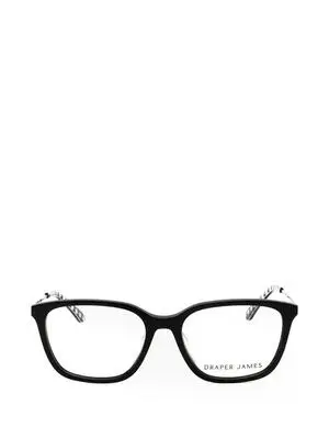 DRAPER JAMES Rectangle-frame Glasses - Black