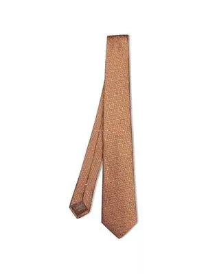 Canali Geometric-pattern Tie - Brown