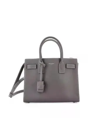 Saint Laurent Sac De Jour Nm Bag Leather Baby Tote Bag - Grey