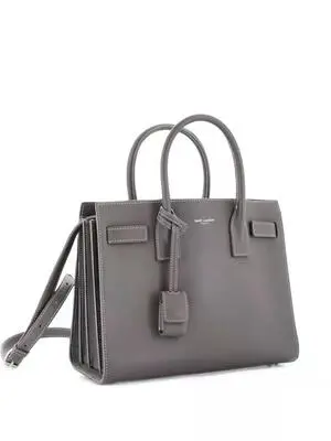 Saint Laurent Sac De Jour Nm Bag Leather Baby Tote Bag - Grey