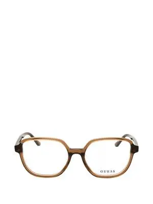 Guess Geometric-frame Glasses - Brown