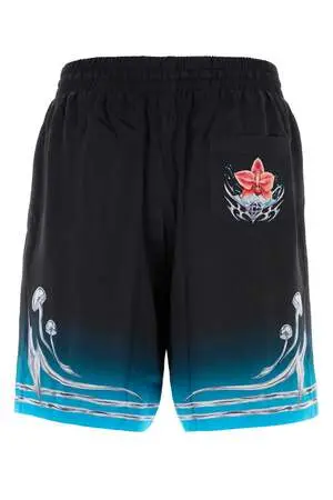 Casablanca Printed Satin Bermuda Shorts