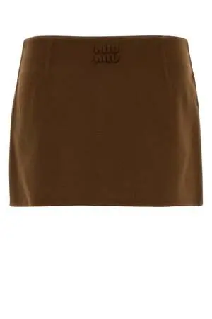 Miu Miu Wool Blend Mini Skirt