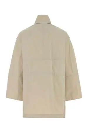 Brunello Cucinelli Sand Cotton Blend Jacket - Brown