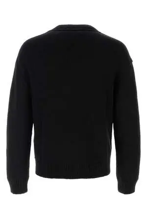 JIL SANDER Wool Blend Cardigan - Black