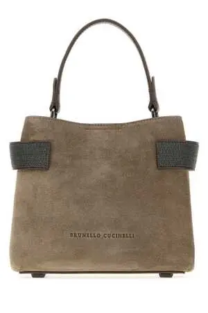 Brunello Cucinelli Mud Suede Handbag - Brown