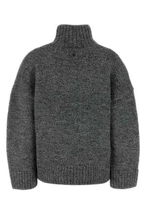 JW Anderson Melange Grey Wool Blend Sweater