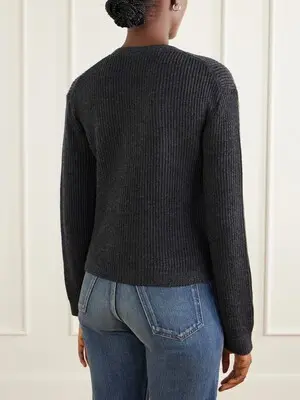 R13 Double-breasted Ribbed-knit Merino Wool Cardigan