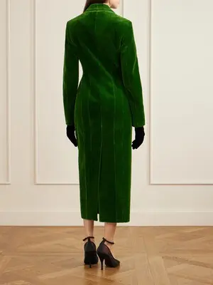 Alaïa Double-breasted Cotton-velvet Coat