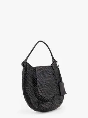 IBELIV Lamia Vegetable Leather Shoulder Bag With Woven Pattern