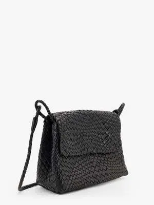 IBELIV Paris Vegetabletanned Leather Crossbody Bag With Woven Pattern
