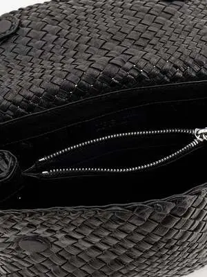 IBELIV Paris Vegetabletanned Leather Crossbody Bag With Woven Pattern
