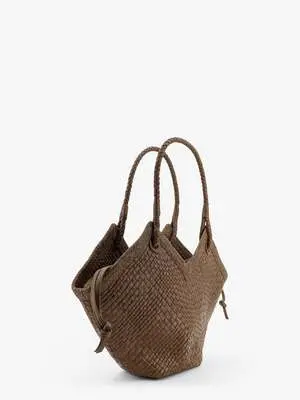 IBELIV Trinity Medium Vegetabletanned Leather Shoulder Bag With A Woven Pattern