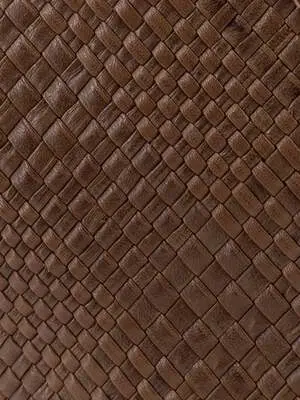 IBELIV Trinity Medium Vegetabletanned Leather Shoulder Bag With A Woven Pattern