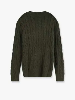 Polo Ralph Lauren Cotton Sweater With Embroidered Logo On The Front - Grey