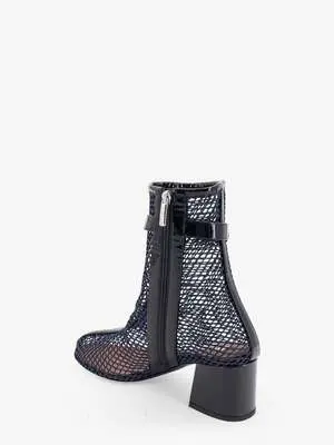 Alaïa Fishnet 55 Mesh And Patent Leather Boots