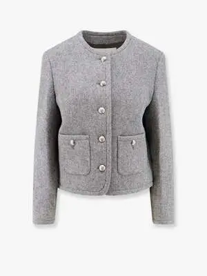 DUNST Classic Tweed Blazer - Grey