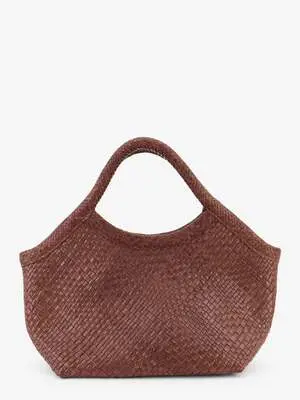 IBELIV Pure Medium Vegetabletanned Leather Handbag With A Woven Pattern