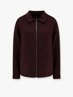 Vince Boiled Wool Jacket With Zip