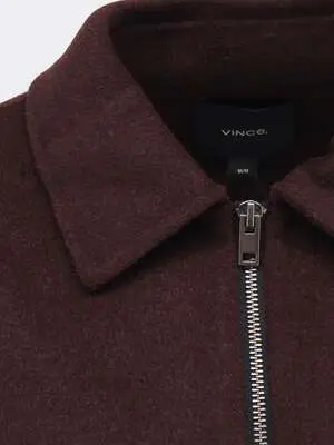 Vince Boiled Wool Jacket With Zip
