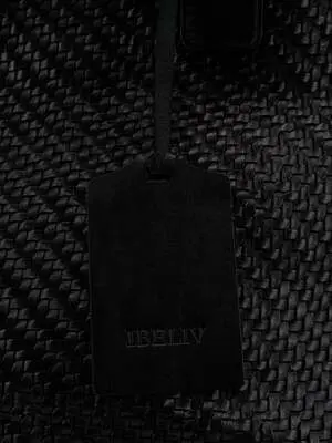 IBELIV Elmio Medium Vegetable Leather Shoulder Bag With Woven Pattern