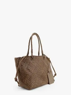 IBELIV Bazika Vegetabletanned Leather Shouder Bag With A Woven