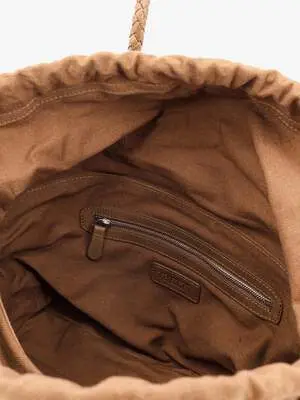 IBELIV Bazika Vegetabletanned Leather Shouder Bag With A Woven