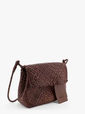 IBELIV Paris Vegetable Leather Shoulder Bag With Woven Pattern
