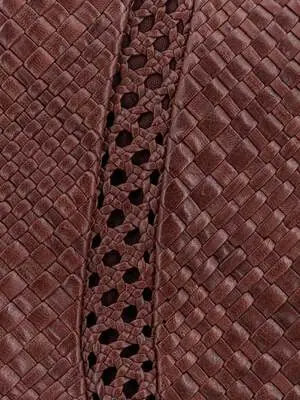 IBELIV Lamia Vegetabletanned Leather Shoulder Bag With A Woven Pattern