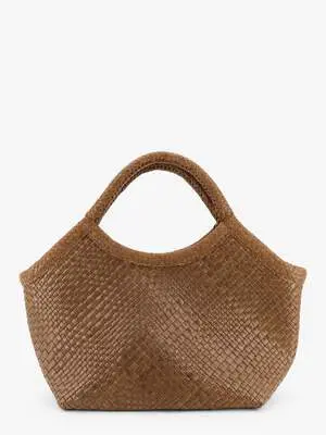 IBELIV Pure Medium Vegetable Tanned Leather Handbag With Woven Pattern