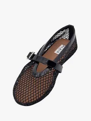 Alaïa Mesh Ballet Flats - Black