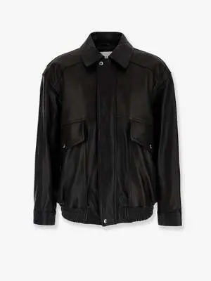DUNST Leather Blouson - Black