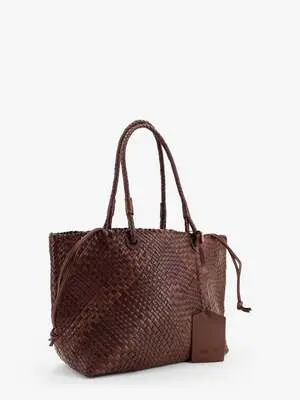 IBELIV Bazika Vegetable Leather Shoulder Bag With Woven Pattern