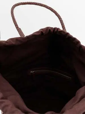 IBELIV Bazika Vegetable Leather Shoulder Bag With Woven Pattern