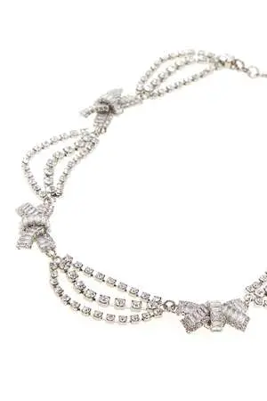 Alessandra Rich Embellished Metal Necklace
